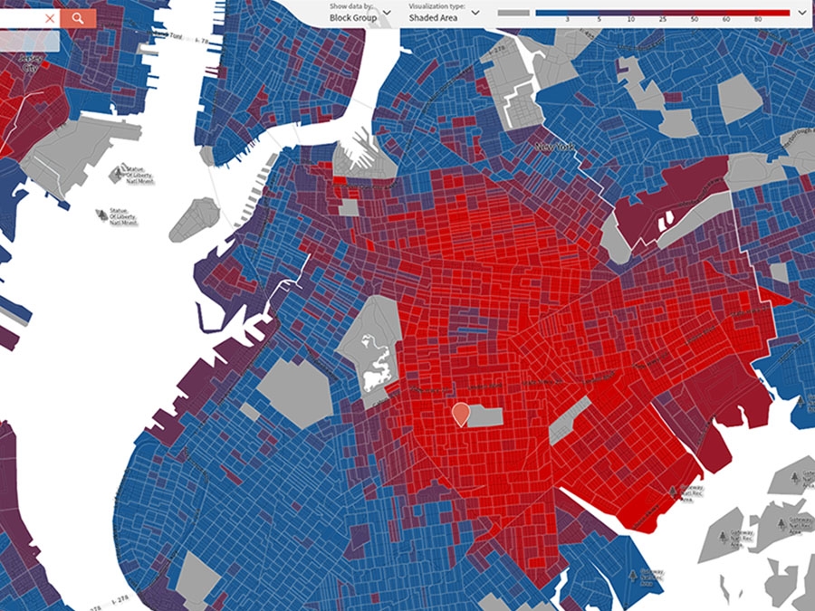The intensity of residential segregation in New York City today | Anti ...